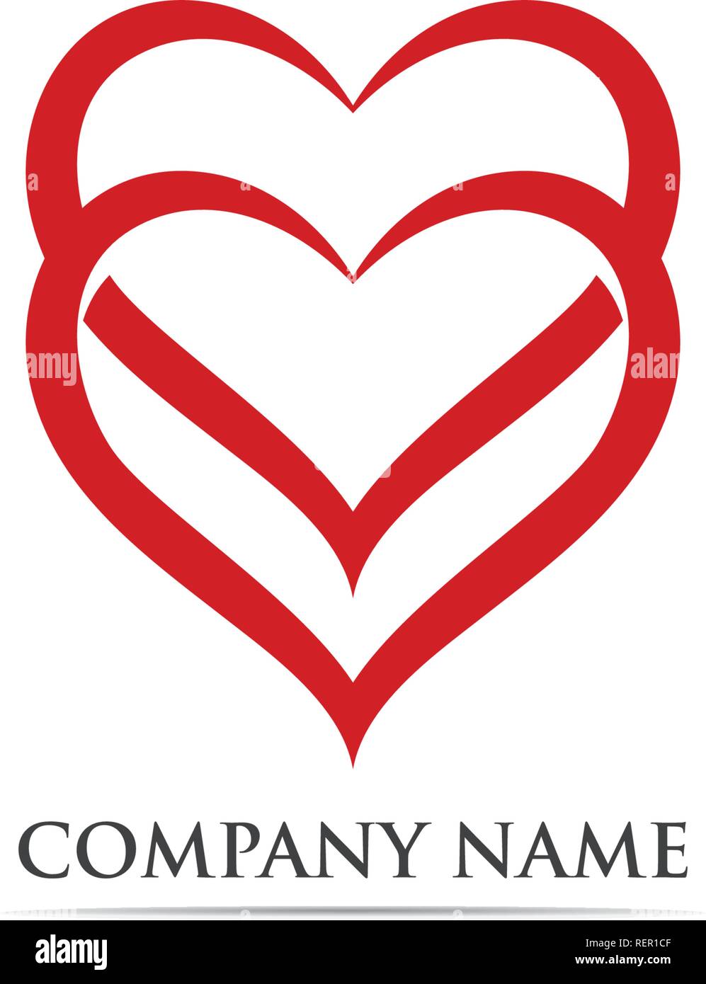 Love heart red logo and symbol Stock Vector Image & Art - Alamy