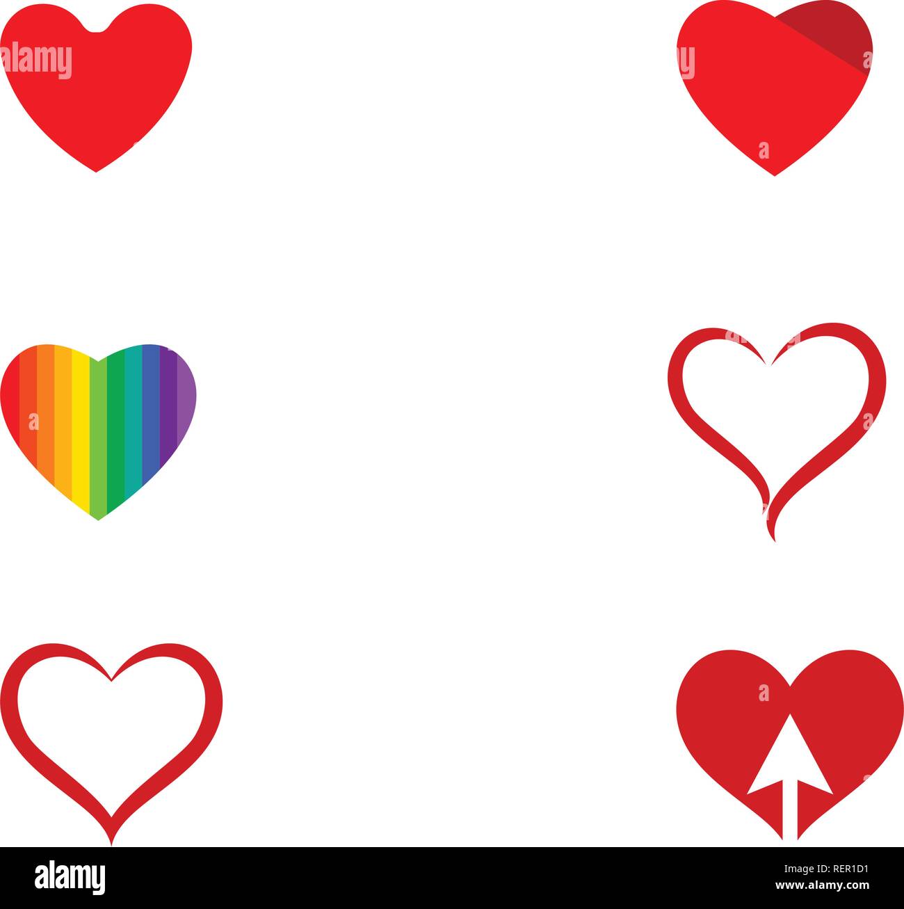 Love heart red logo and symbol Stock Vector Image & Art - Alamy