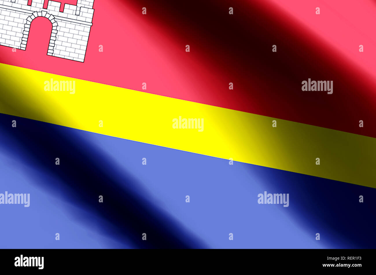 Kaliningrad stylish waving and closeup flag illustration. Perfect for ...