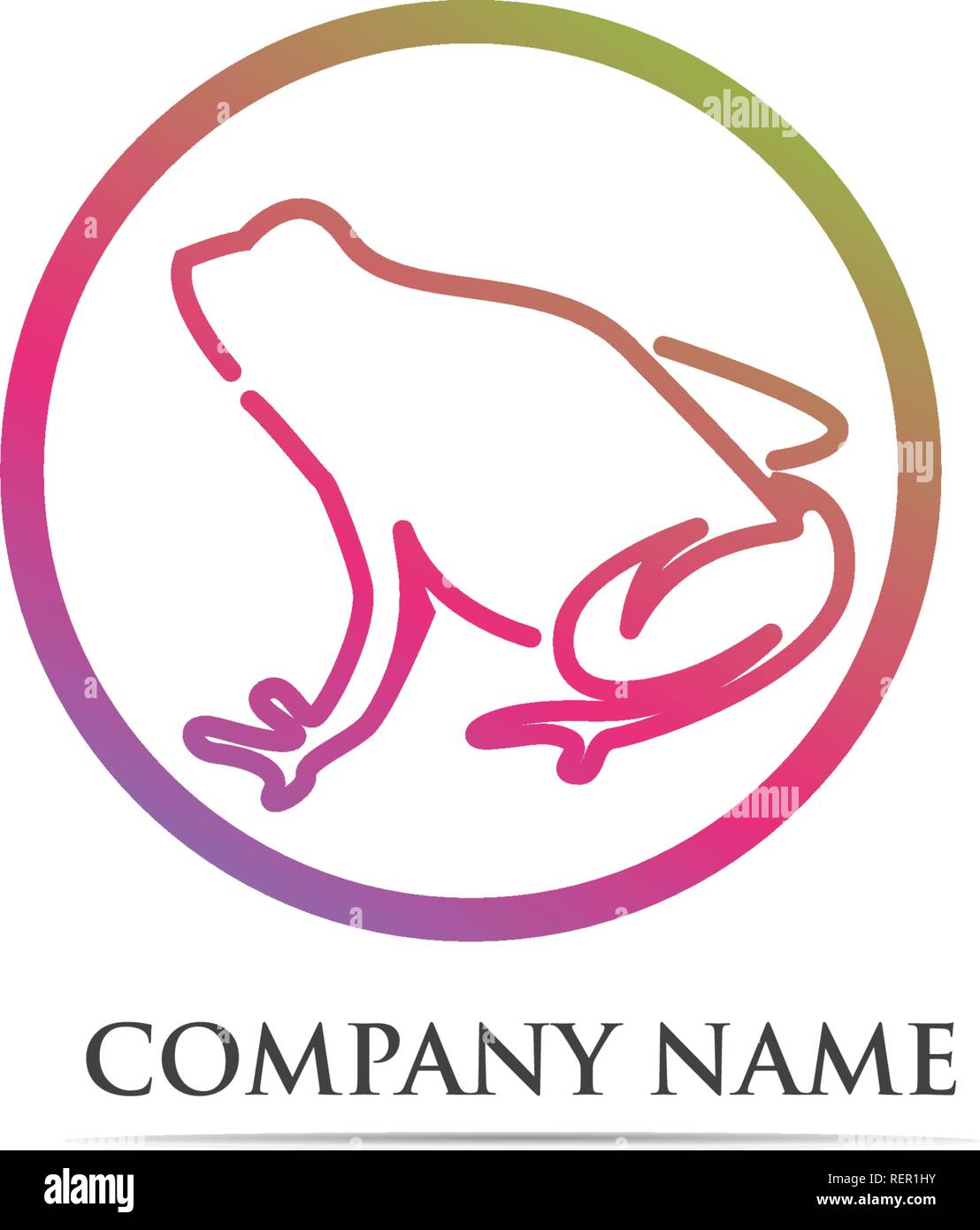 Frog logo vector illustration Stock Vector Image & Art - Alamy