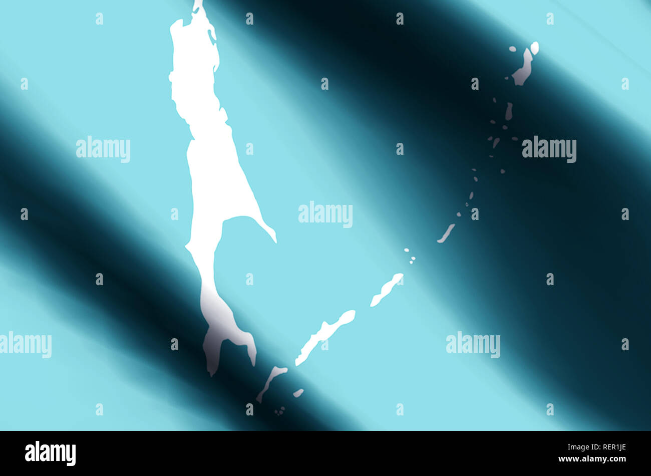 Sakhalin stylish waving and closeup flag illustration. Perfect for ...