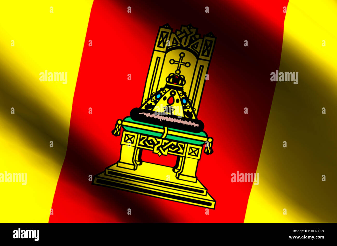 Tver stylish waving and closeup flag illustration. Perfect for ...