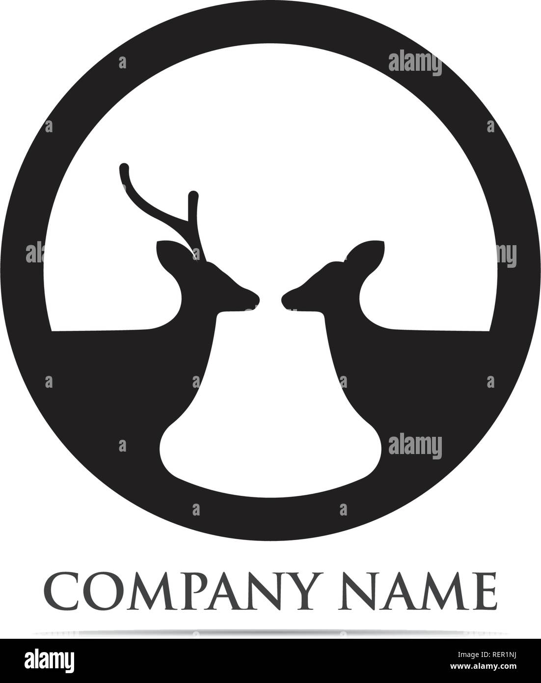 Deer logo and symbol Stock Vector Image & Art - Alamy