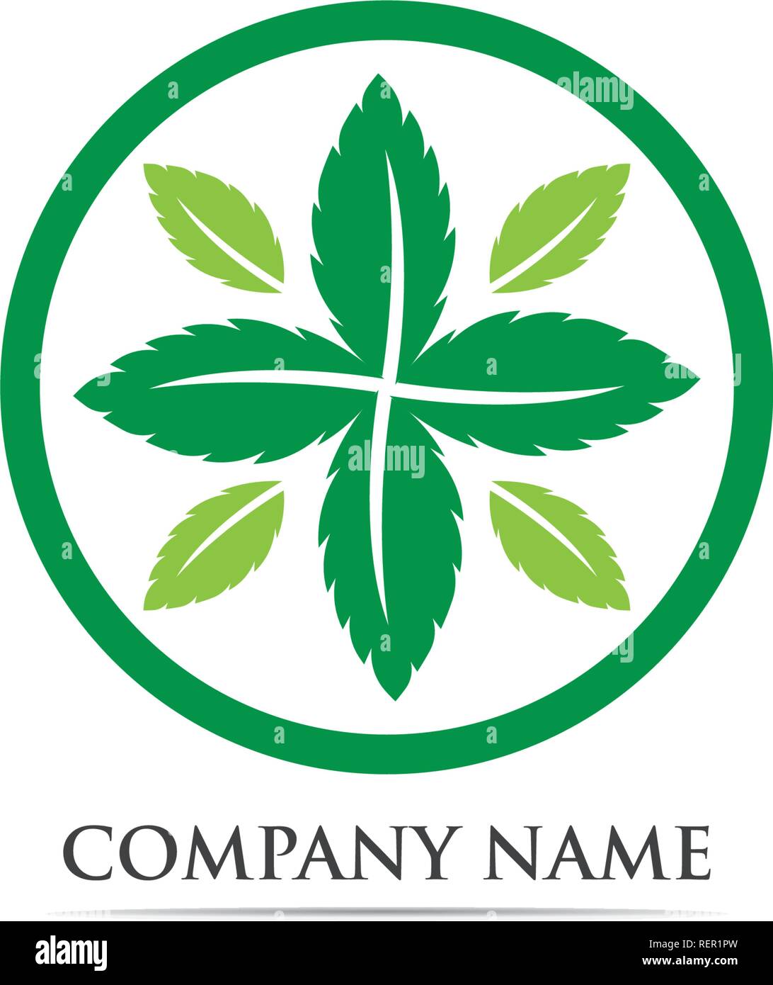 Mint leaf logo and symbol Stock Vector Image & Art - Alamy