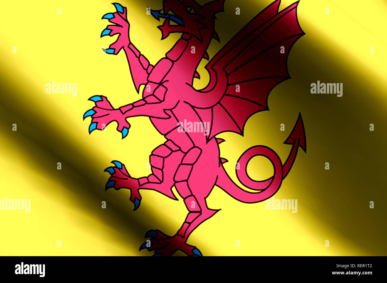 Somerset stylish waving and closeup flag illustration. Perfect for ...
