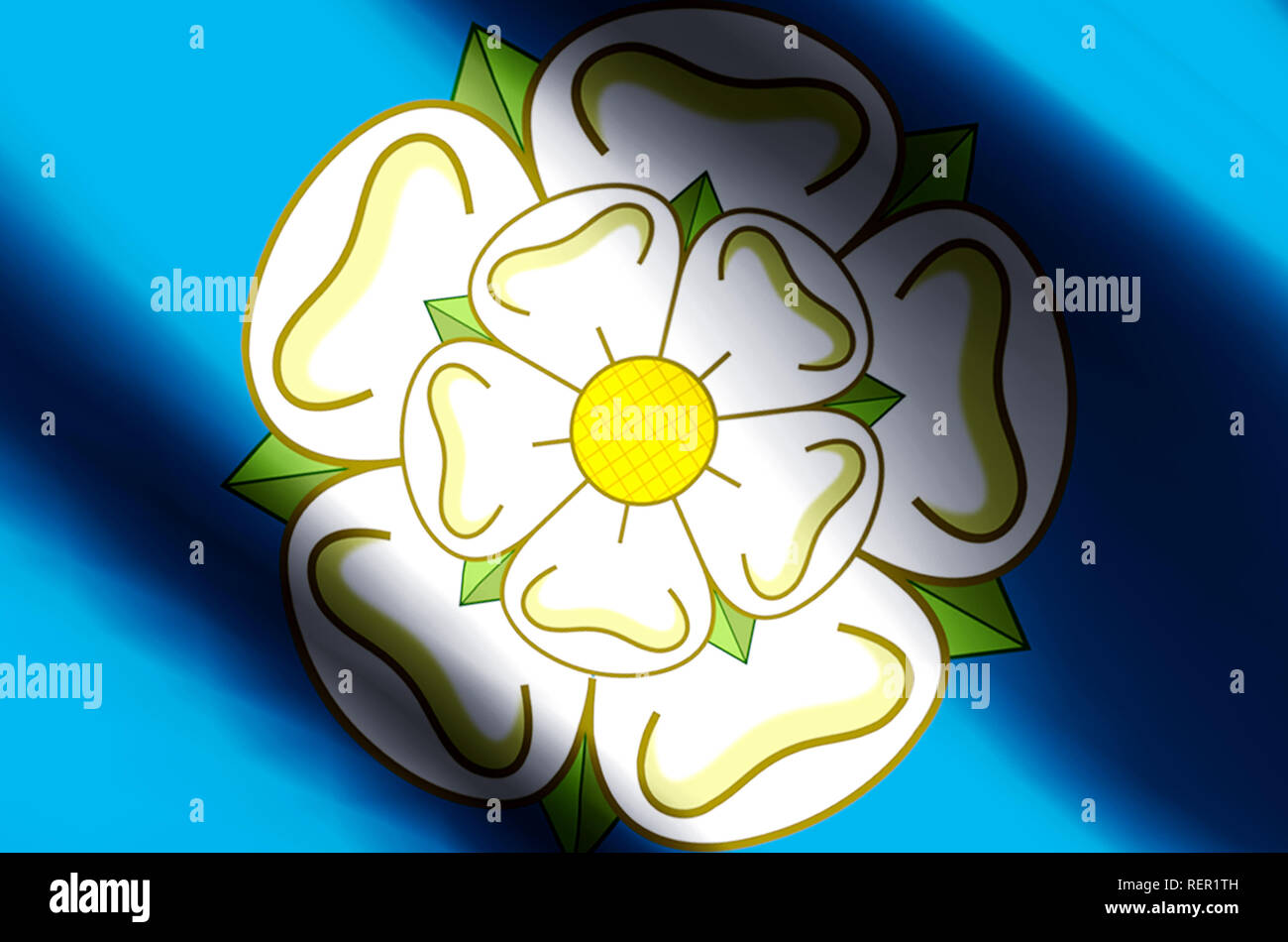 Yorkshire stylish waving and closeup flag illustration. Perfect for ...