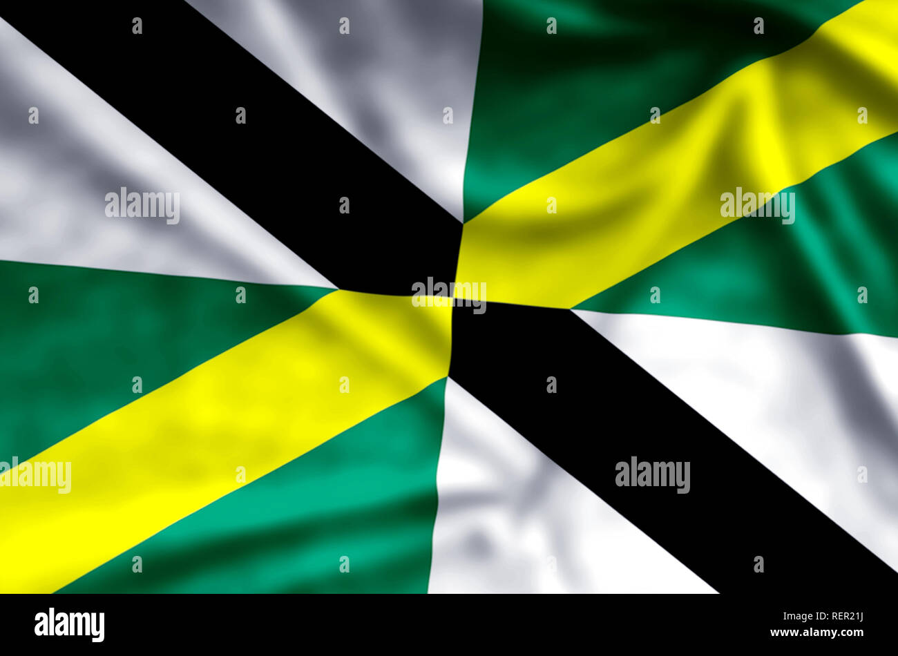 Monterey California stylish waving and closeup flag illustration ...