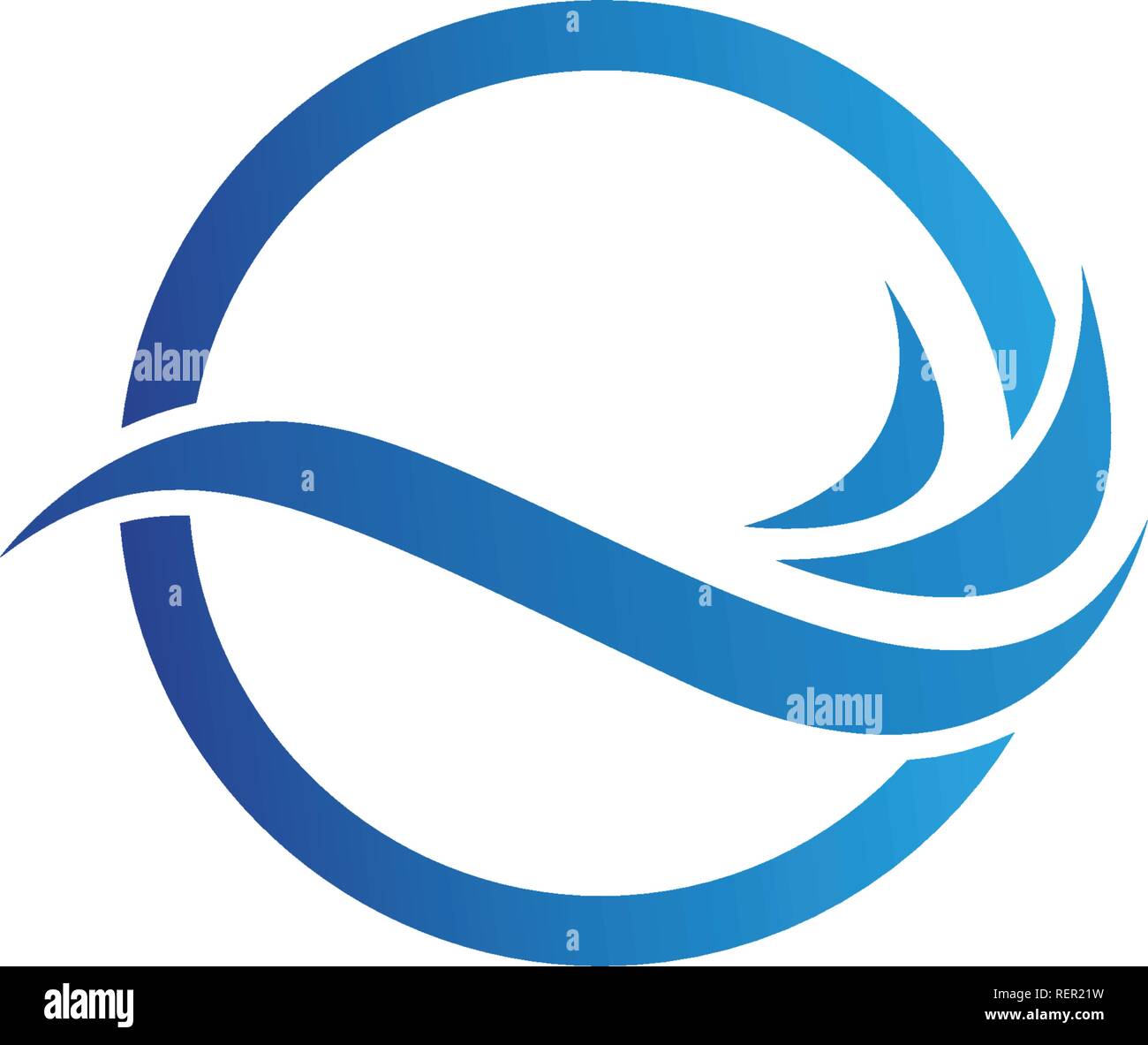 Wave beach logo vector Stock Vector Image & Art - Alamy