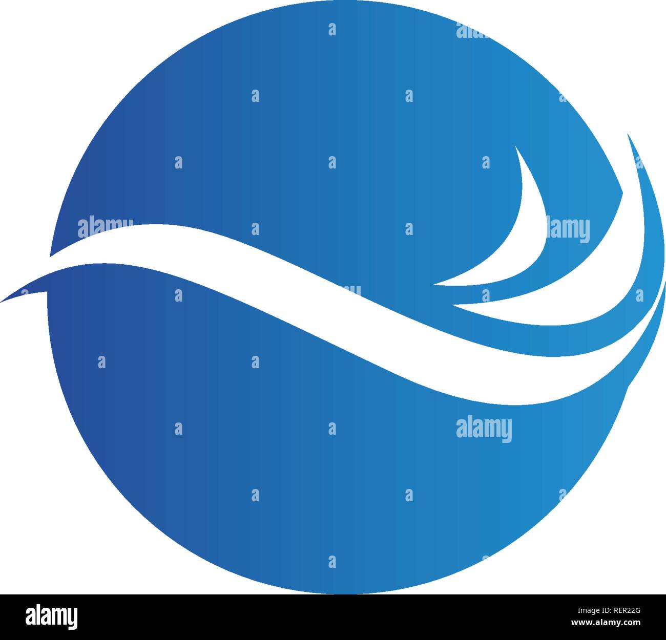 Wave beach logo vector Stock Vector Image & Art - Alamy