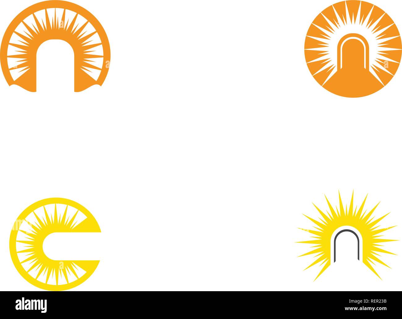 Sun logo and symbol vector Stock Vector Image & Art - Alamy