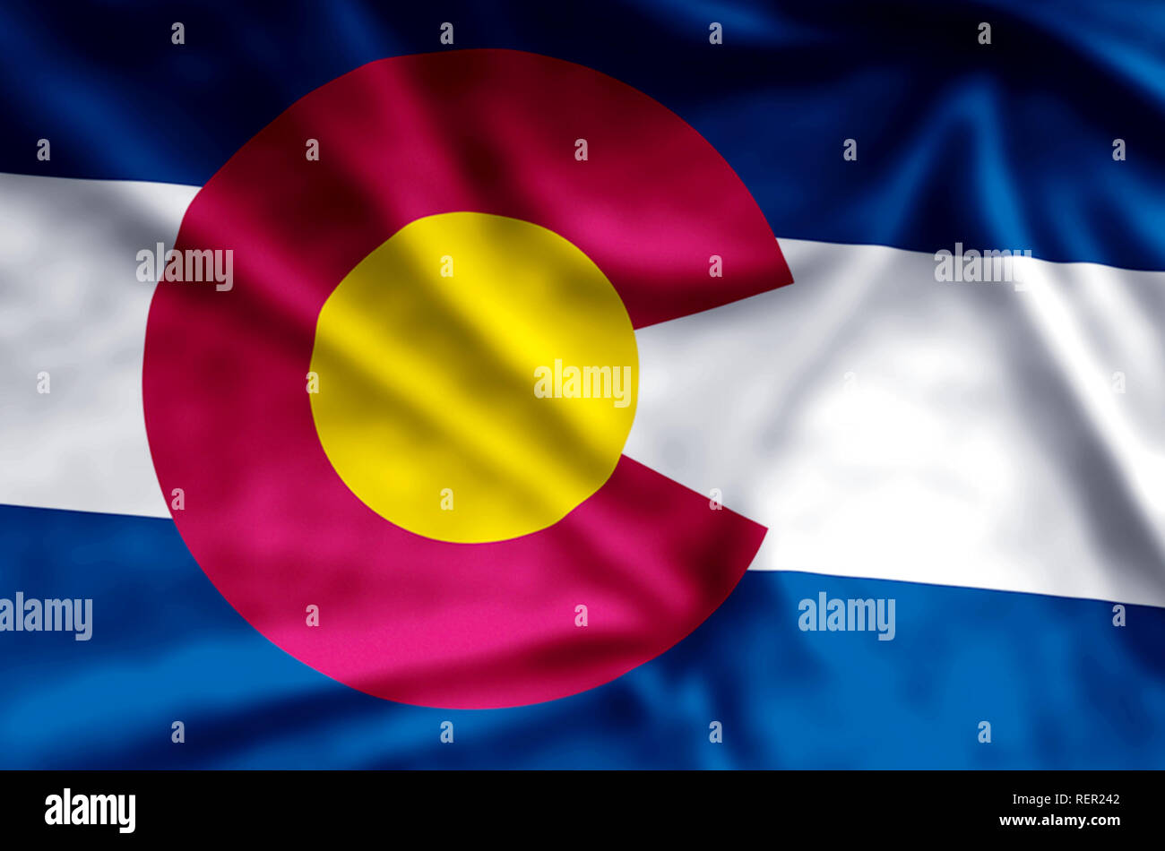 Colorado stylish waving and closeup flag illustration. Perfect for ...