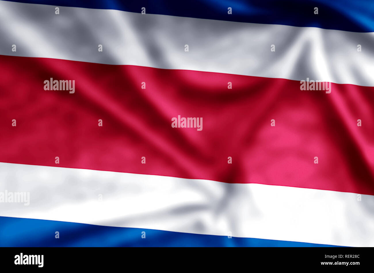 Costa rica stylish waving and closeup flag illustration. Perfect for ...