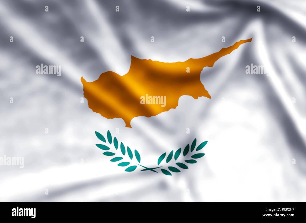 Cyprus stylish waving and closeup flag illustration. Perfect for ...