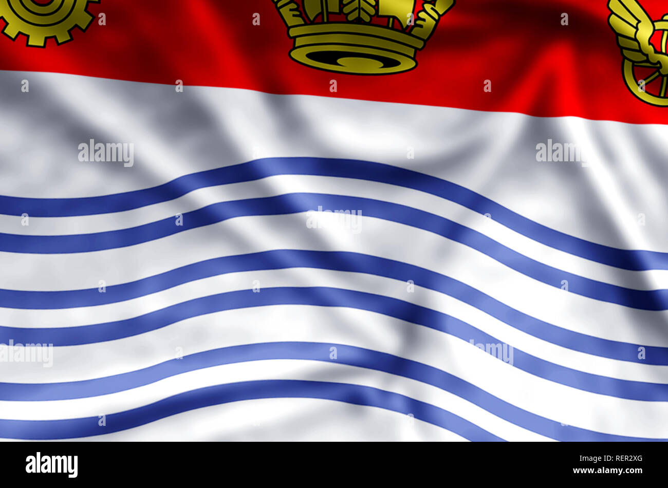 Flag Of Barrie stylish waving and closeup flag illustration. Perfect ...