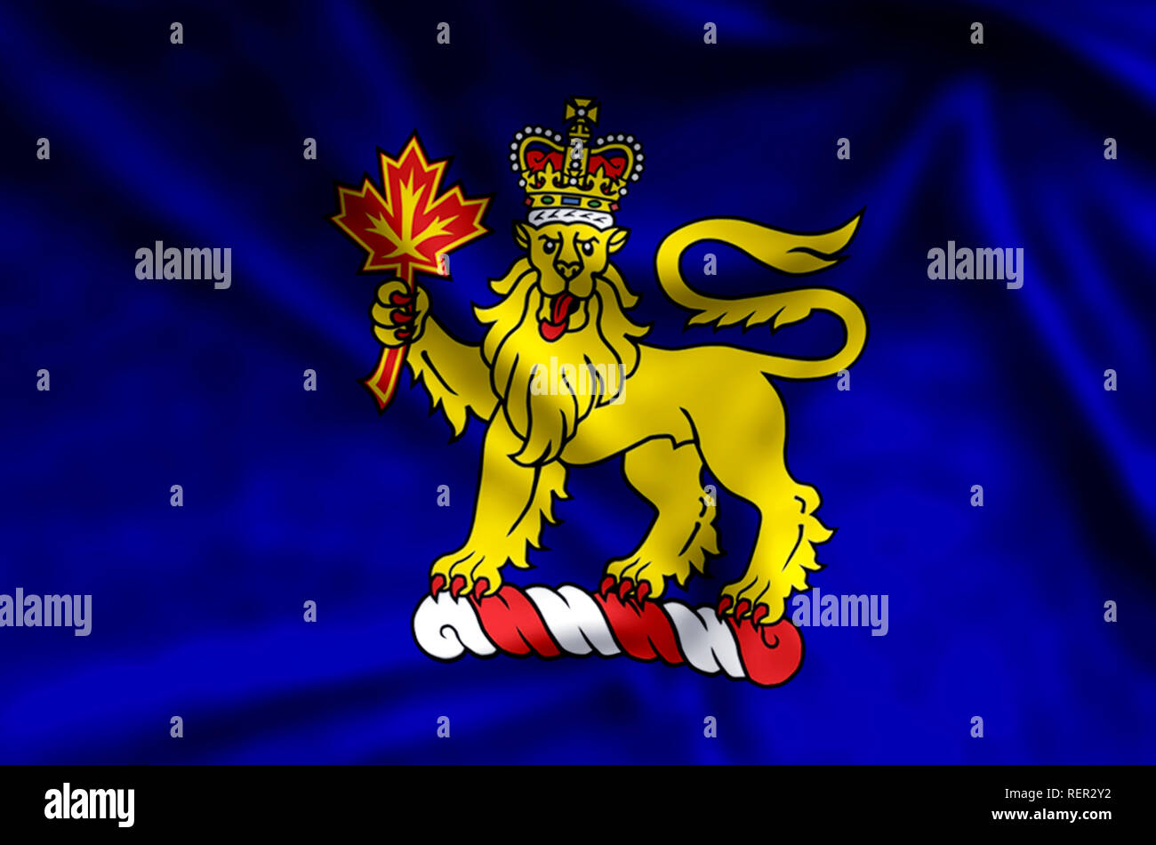 Governor-General Of Canada stylish waving and closeup flag illustration ...