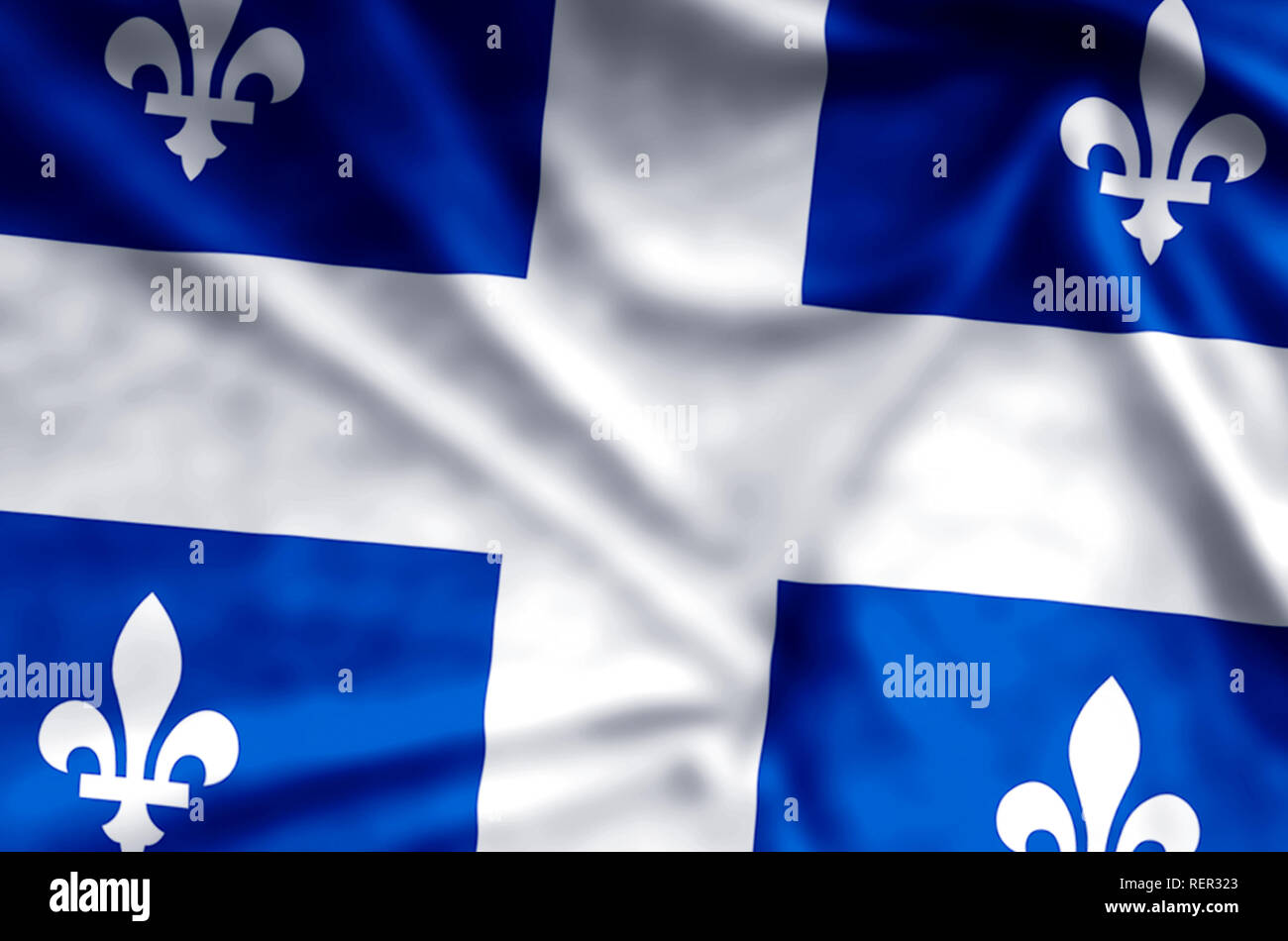Quebec stylish waving and closeup flag illustration. Perfect for ...