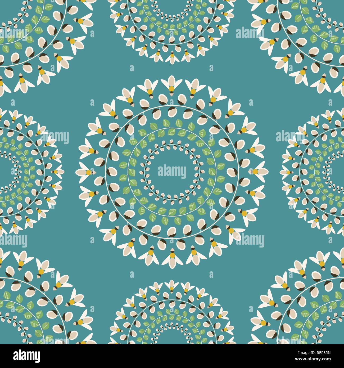 Vector Illustration. Seamless Pattern Background with Spring Motiv ...