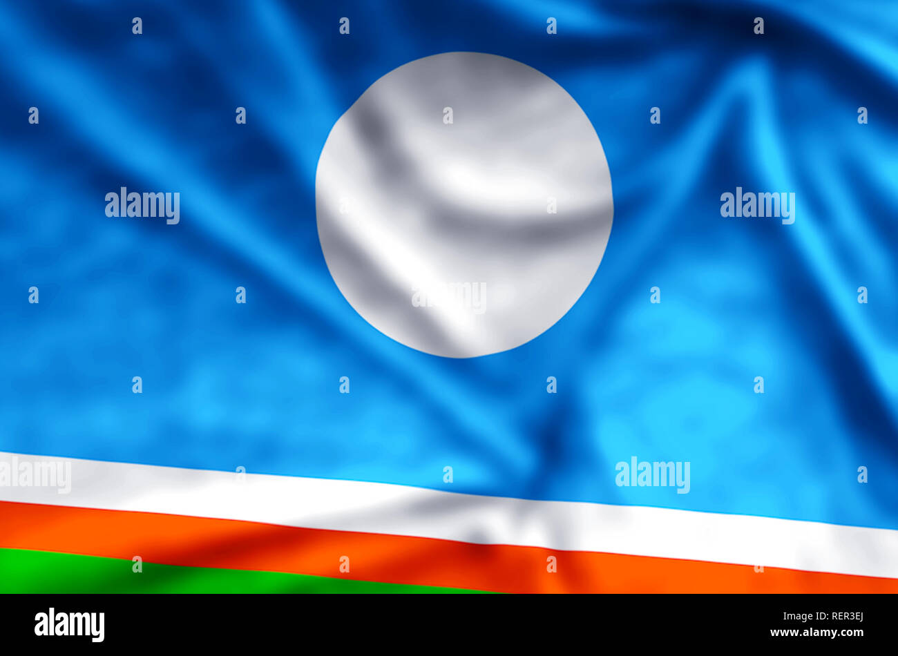 Sakha stylish waving and closeup flag illustration. Perfect for ...