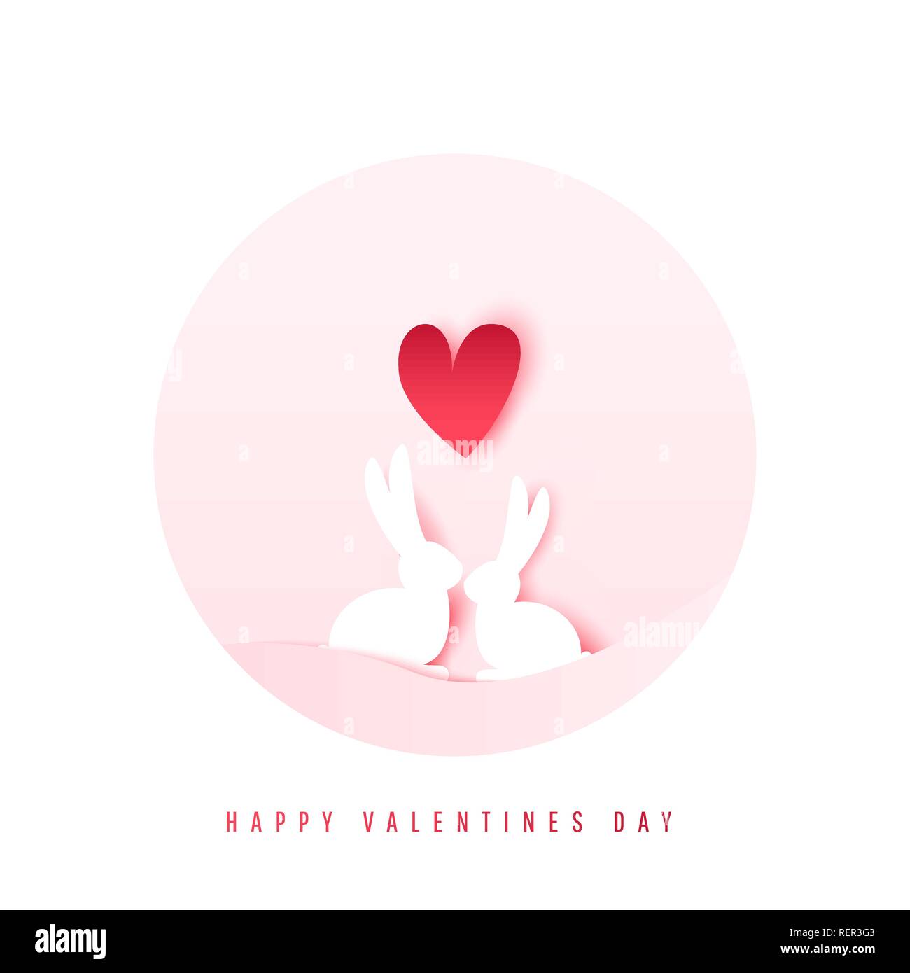 Two lovely cartoon rabbits. Happy animals. Cute vector illustration ...