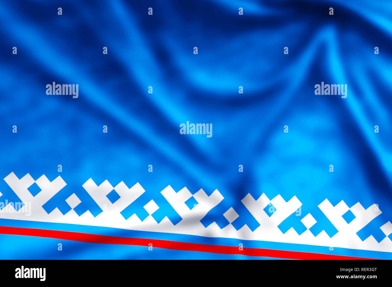 Flag of the yamal nenets autonomous district hi-res stock photography ...