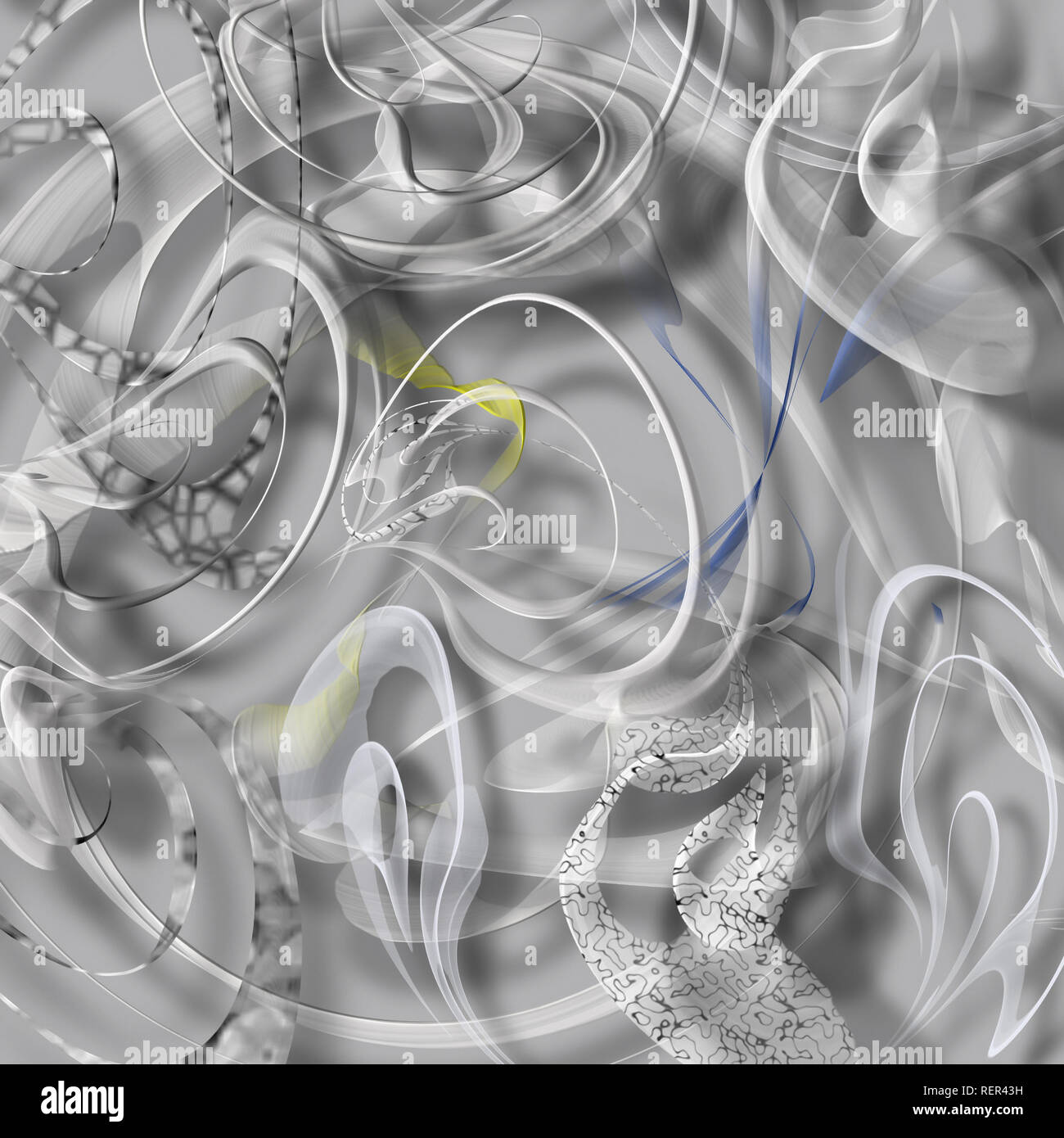 Abstract curved lines. 3D rendering Stock Photo - Alamy