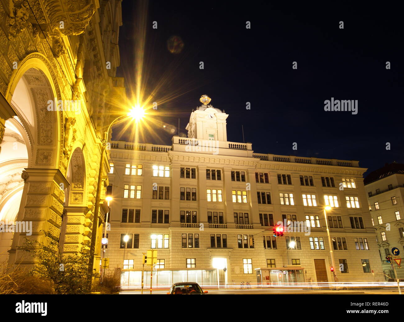 City of Vienna during a January night Stock Photo - Alamy
