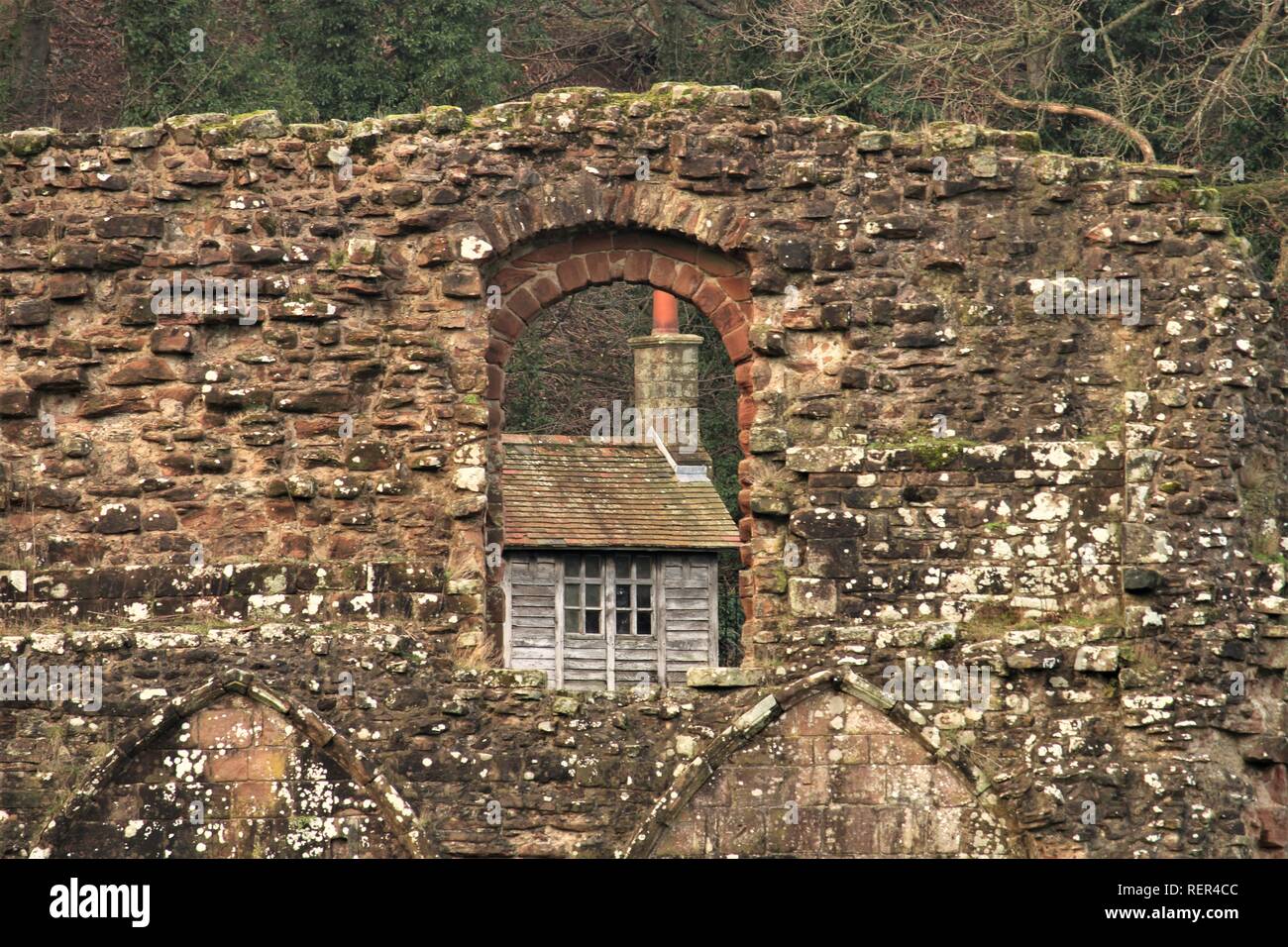 UK Furness Abbey, Barrow In Furness, Cumbria. The Custodian Hut Furness ...