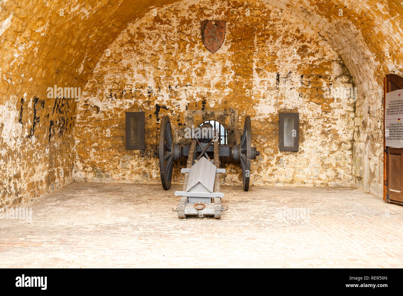 The courtyard of the Citadel with old cannon Stock Photo - Alamy