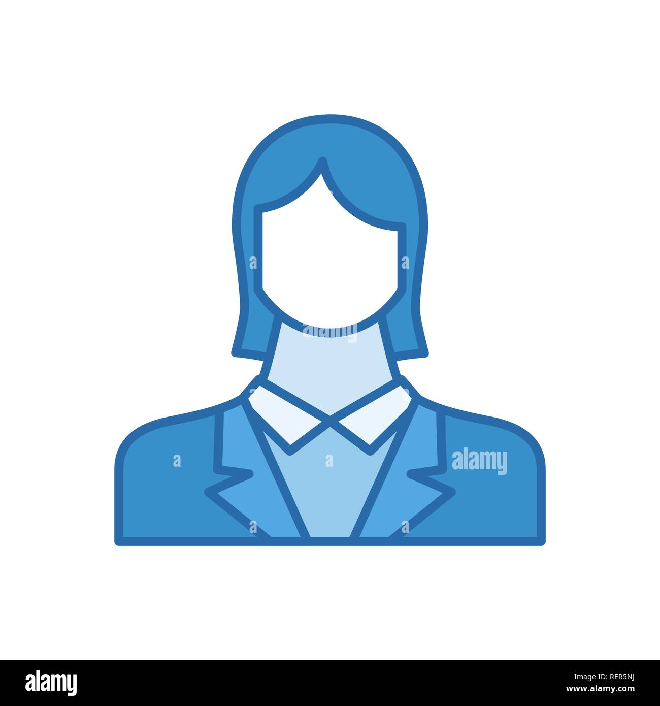 Employee Woman Flat Vector Icon Stock Vector Image & Art - Alamy