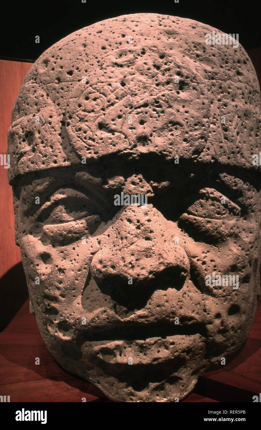 Olmec Colossal Sculpture Head In High Resolution Stock Photography and ...