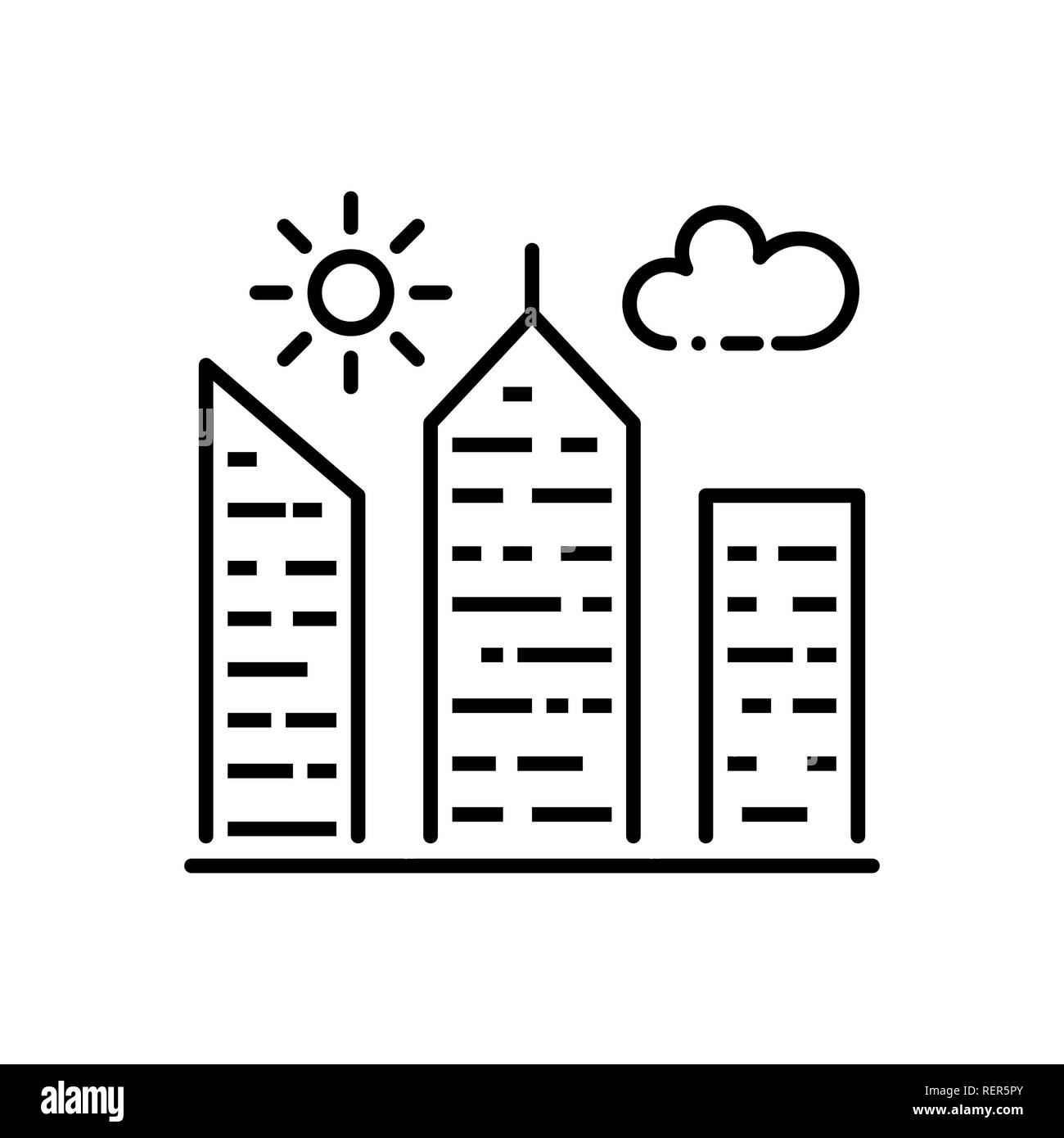 Multi storey building line Black and White Stock Photos & Images - Alamy