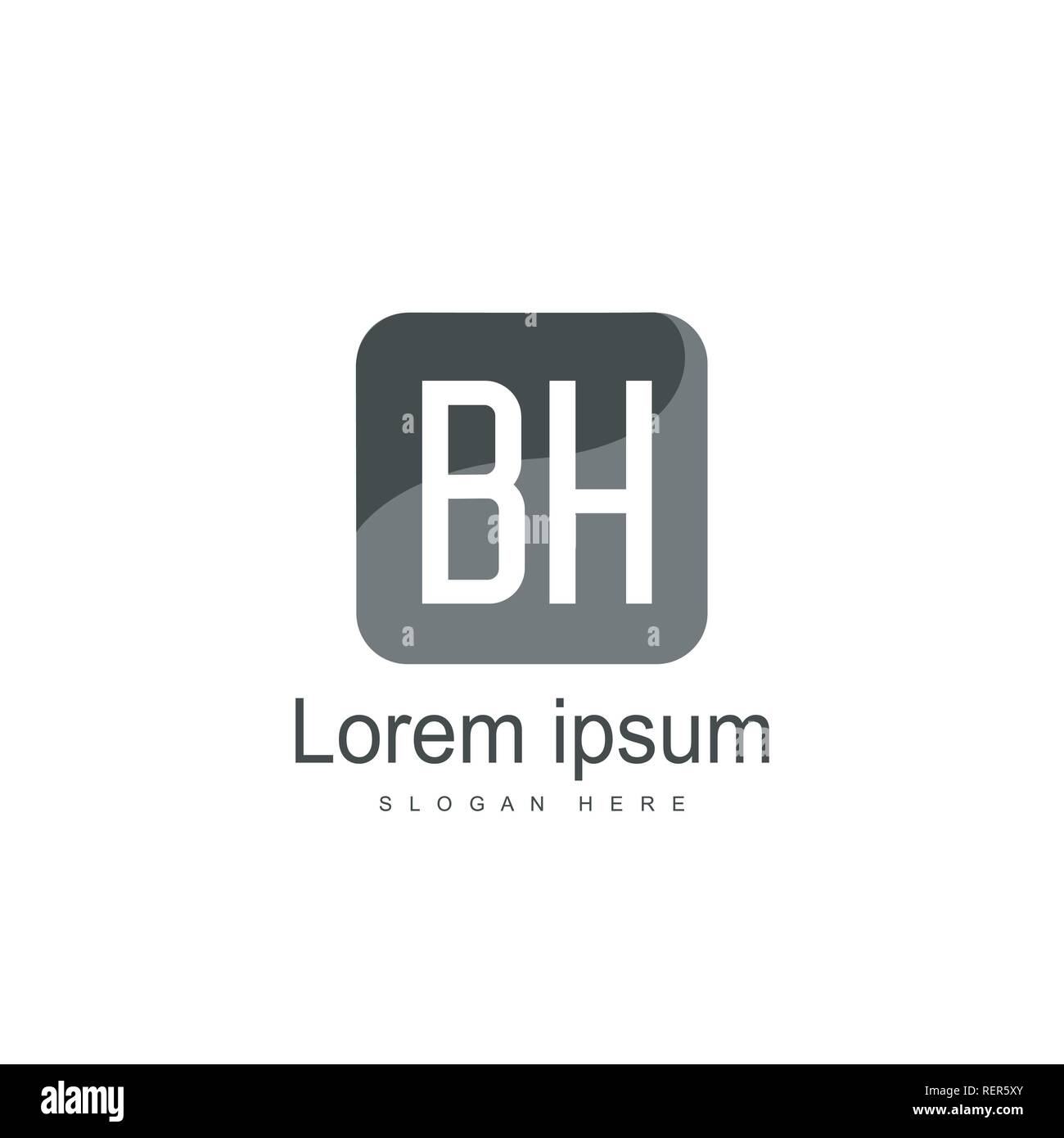Letter Logo BH Template Vector Design Stock Vector Image & Art - Alamy