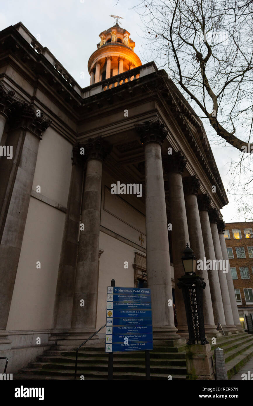 St Marylebone Parish Church, London Stock Photo - Alamy