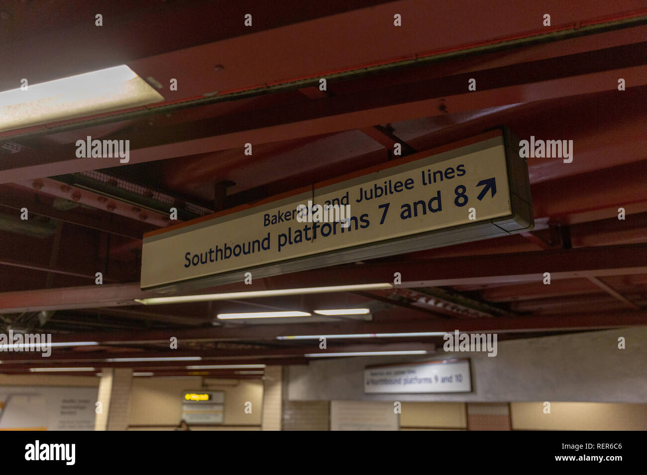 Bakerloo and Jubilee line sign Stock Photo - Alamy