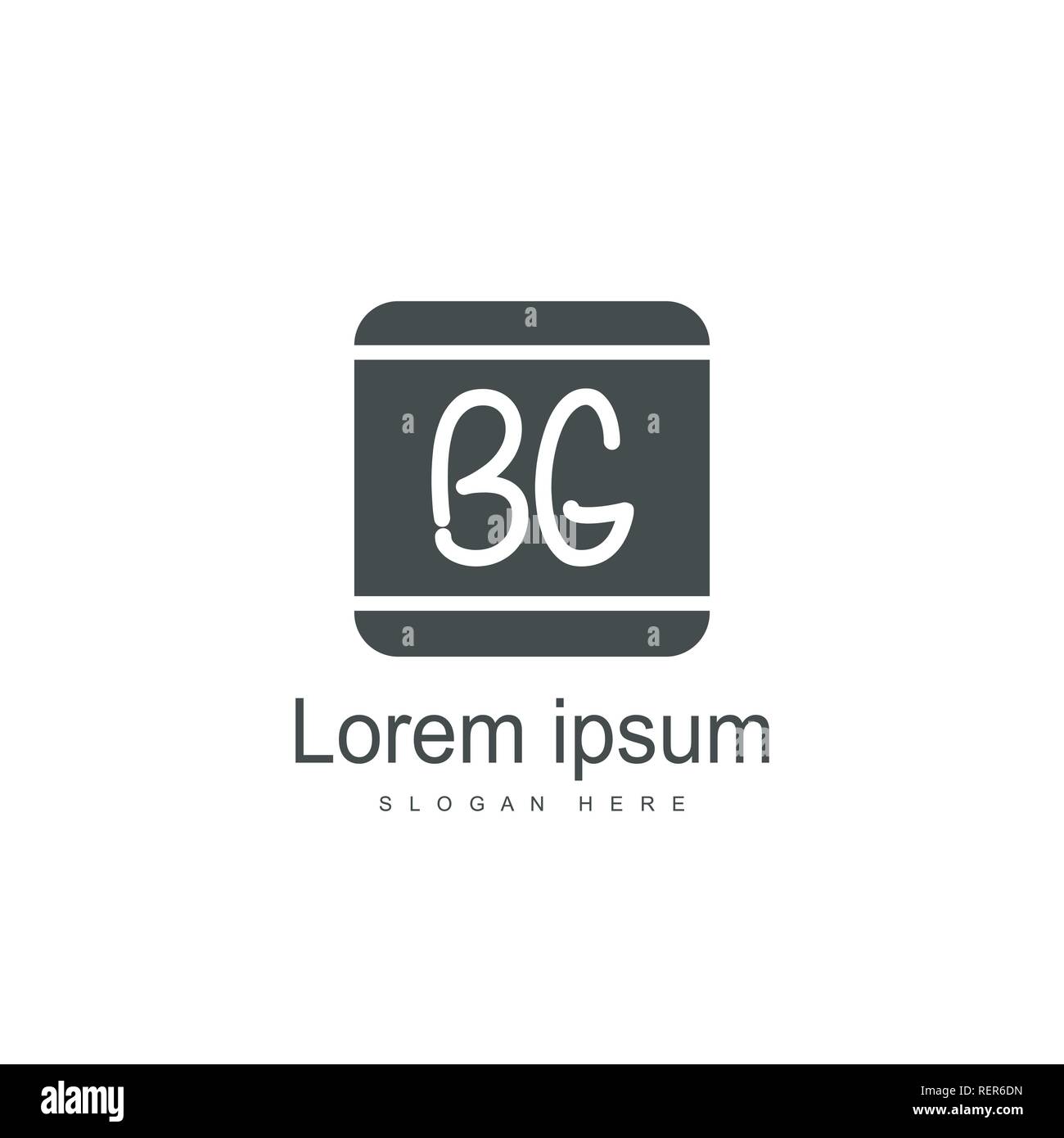 Letter Logo BG Template Vector Design Stock Vector Image & Art - Alamy