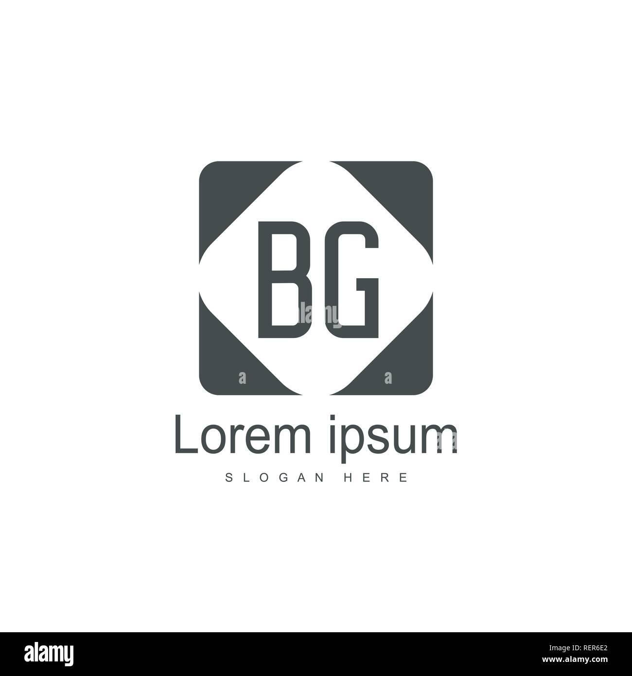 Letter Logo BG Template Vector Design Stock Vector Image & Art - Alamy