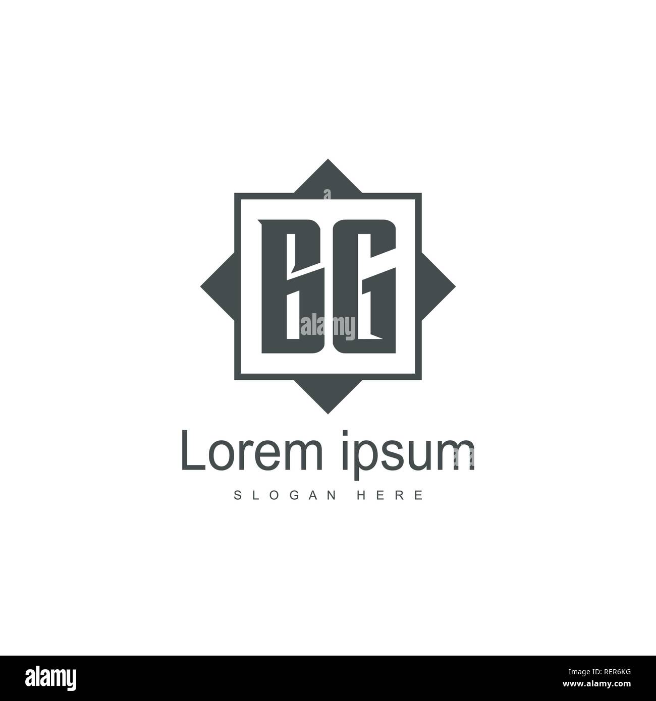 Letter Logo BG Template Vector Design Stock Vector Image & Art - Alamy