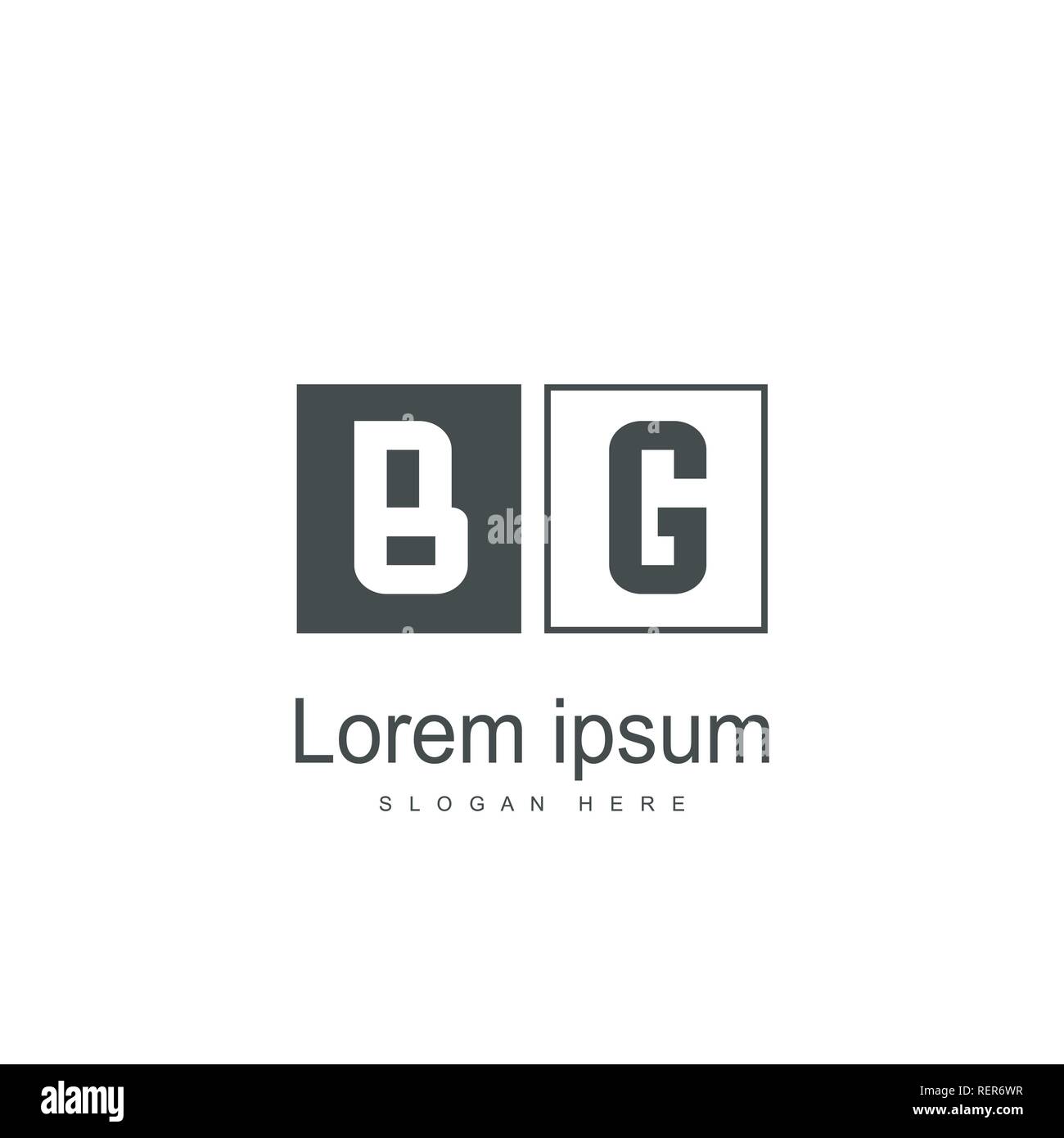 Letter Logo BG Template Vector Design Stock Vector Image & Art - Alamy