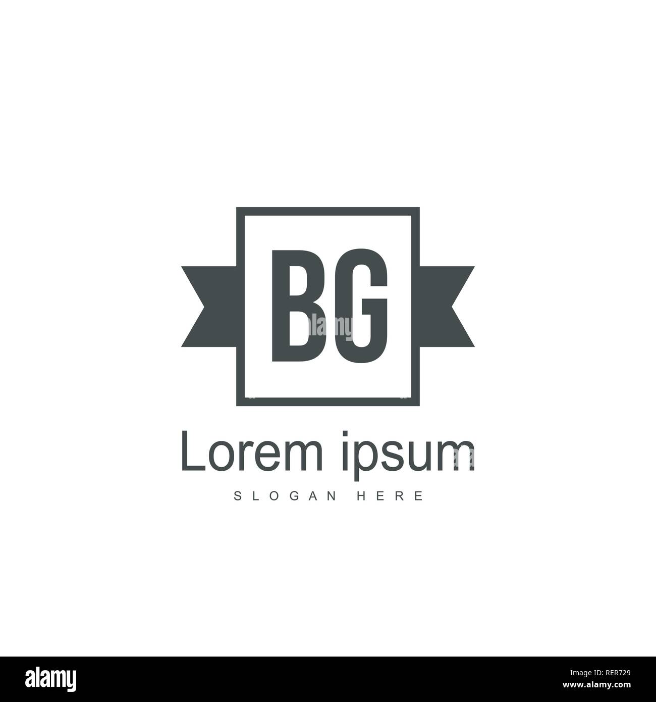 Letter Logo BG Template Vector Design Stock Vector Image & Art - Alamy