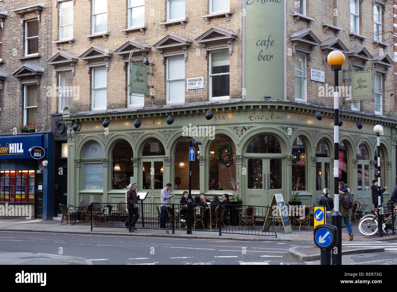 The Old Rising Sun, Marylebone High Street, London W1 Stock Photo - Alamy