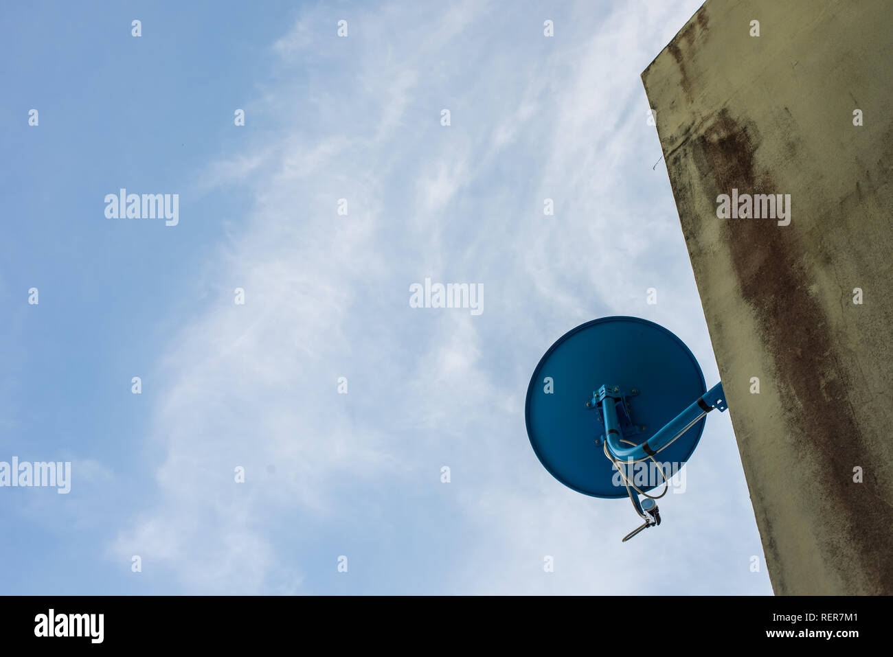 Satellite dishes installed on buildings Stock Photo - Alamy