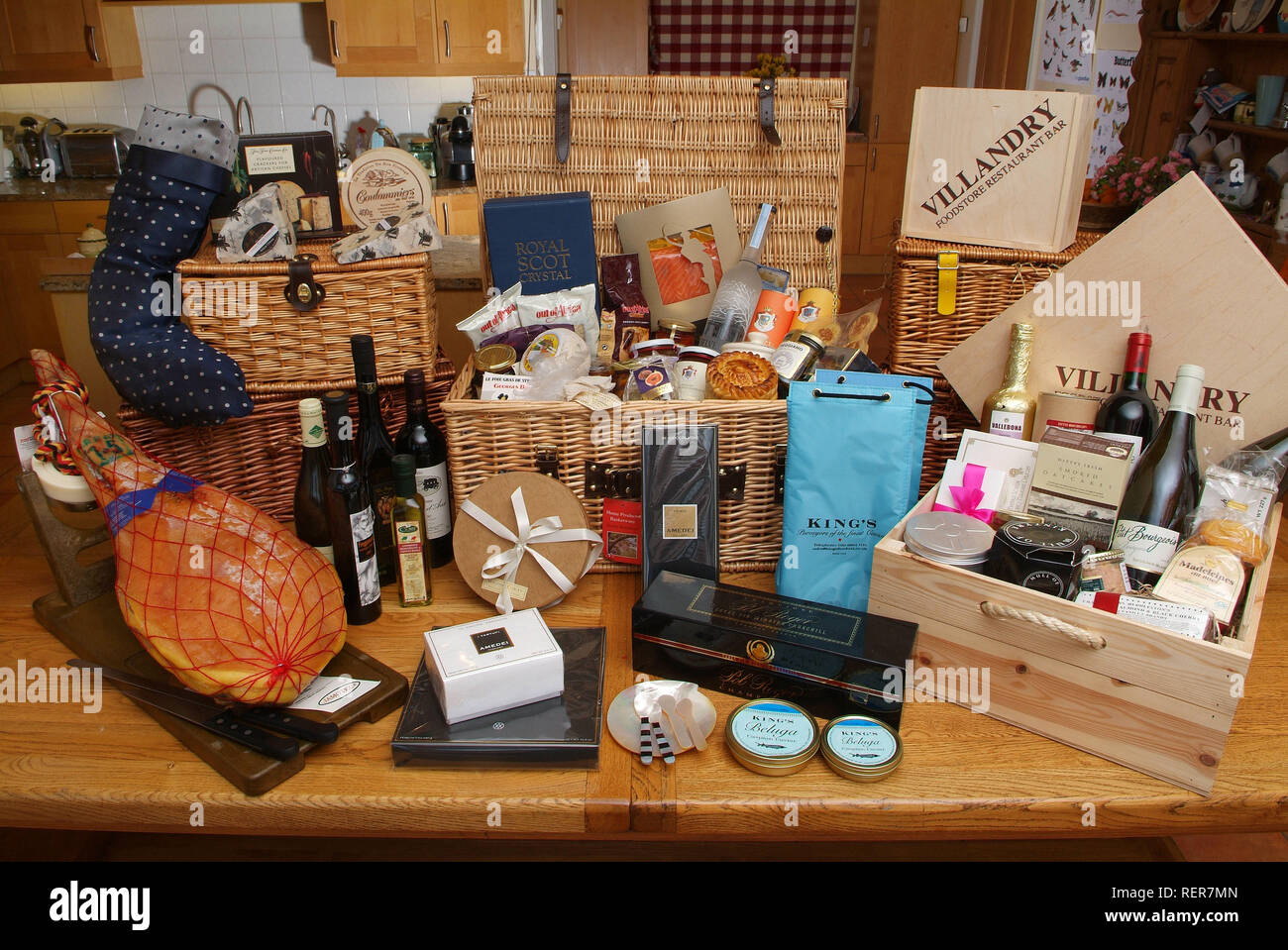 A selection of hampers Stock Photo - Alamy