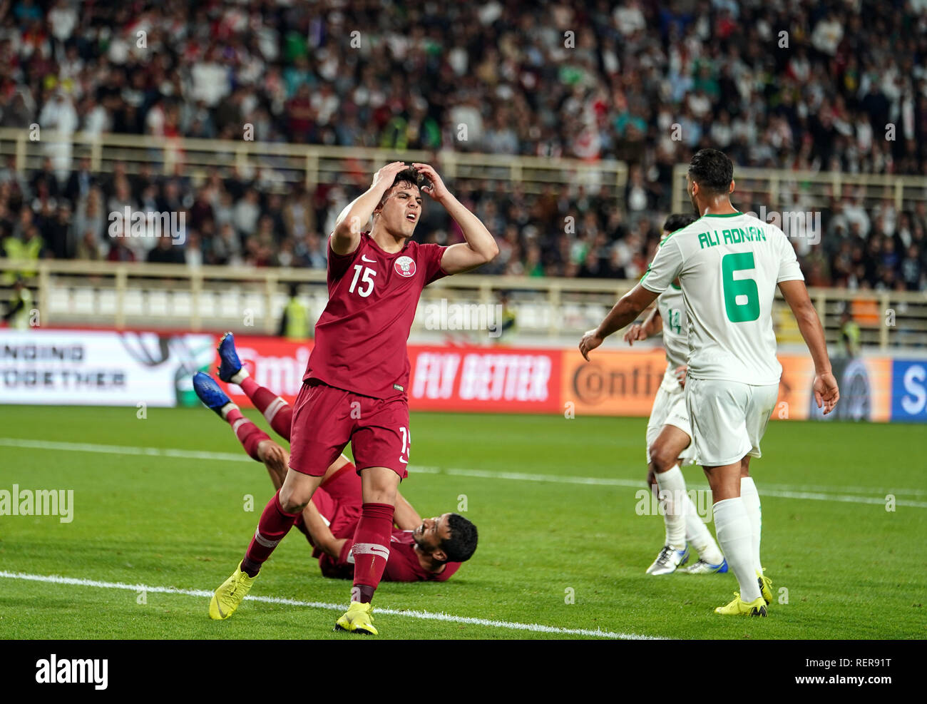 January 22, 2019 : Bassam Al-Rawi of Qatar after missing a big chance ...