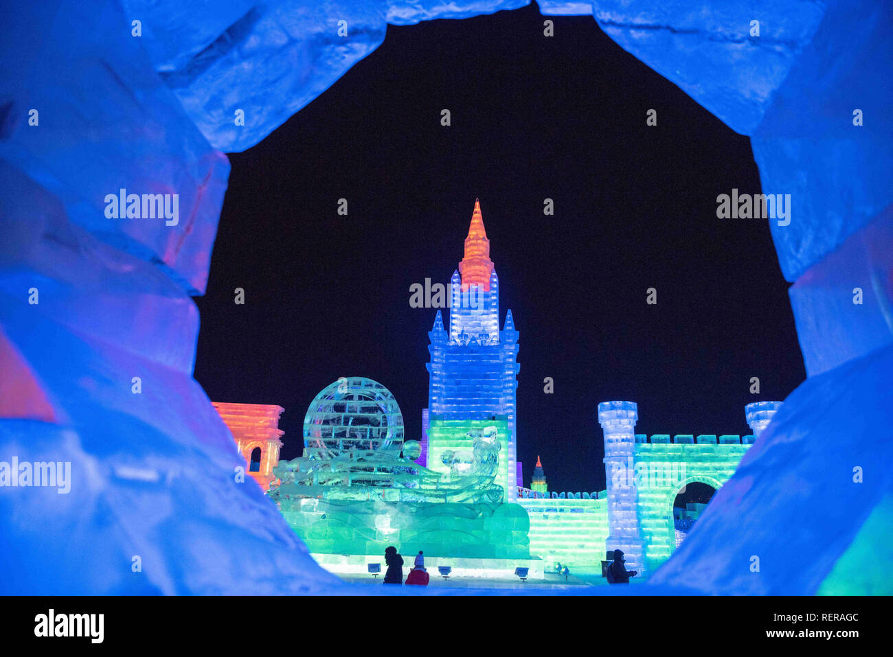 Harbin, Harbin, China. 22nd Jan, 2019. Harbin, CHINA-Various ice and ...