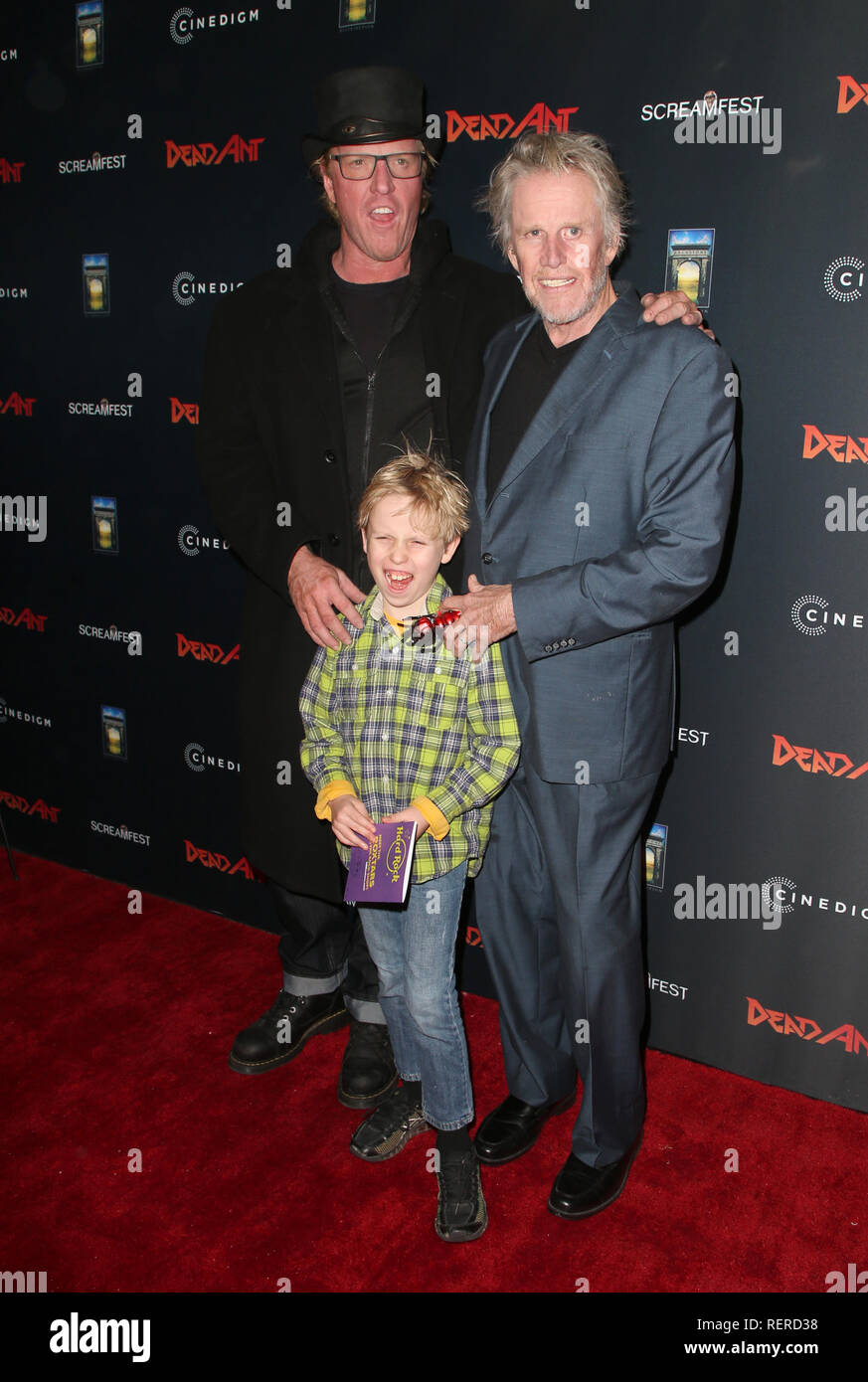 Hollywood, Ca. 22nd Jan, 2019. Jake Busey, Luke Busey and Gary Busey at ...
