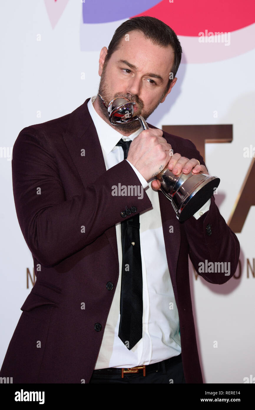 LONDON, UK. January 22, 2019: Danny Dyer at the National TV Awards 2019 ...