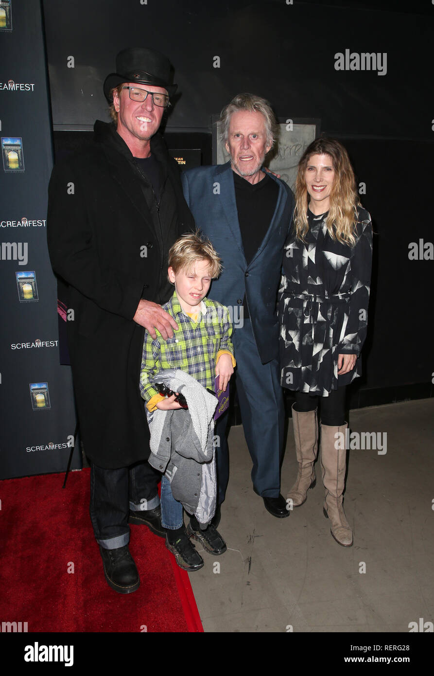 Hollywood, Ca. 22nd Jan, 2019. Jake Busey, Gary Busey, Luke Sampson ...