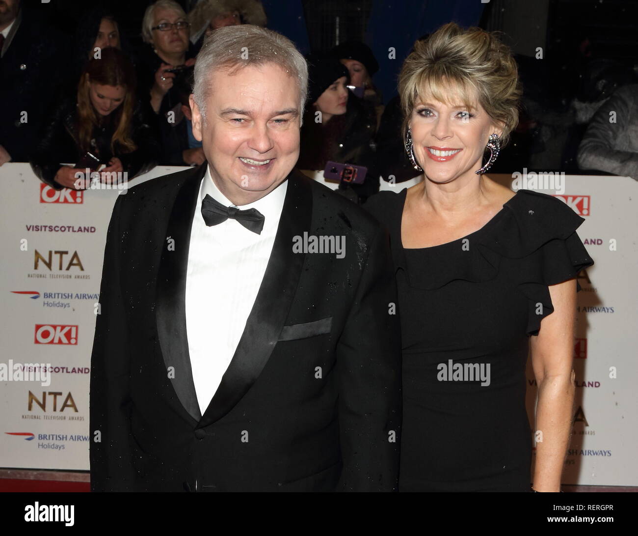 Eamonn Holmes and Ruth Langsford are seen on the red carpet during the ...