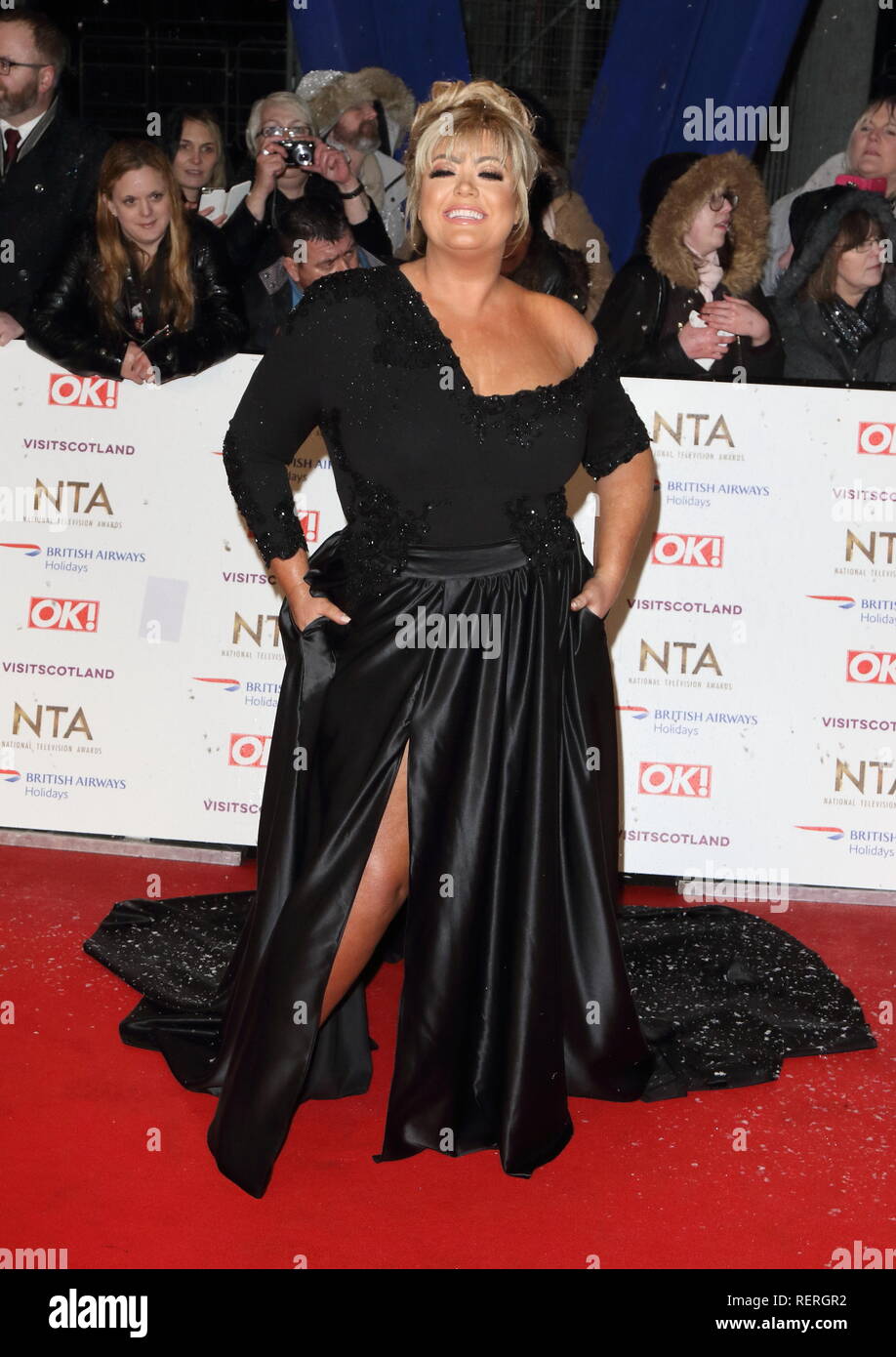 Gemma Collins seen on the red carpet during the National Television ...
