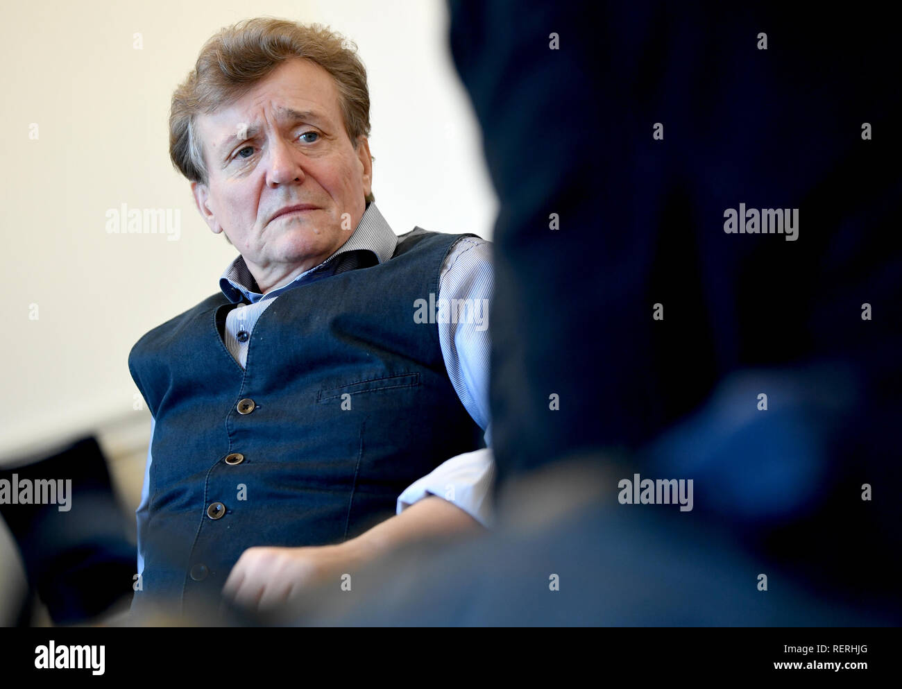 22 January 2019, Berlin: Singer Jochen Kowalski, here during a dpa ...